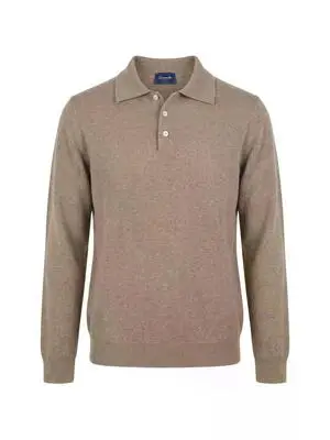 DRUMOHR Long-sleeve Polo Sweater - Neutrals