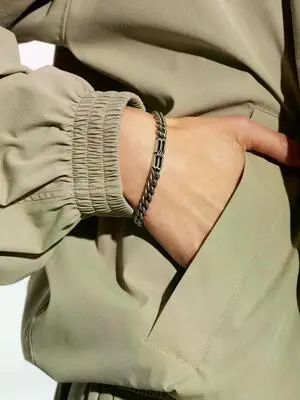 Balenciaga Bb Icon Unity Curb-link Bracelet - Silver