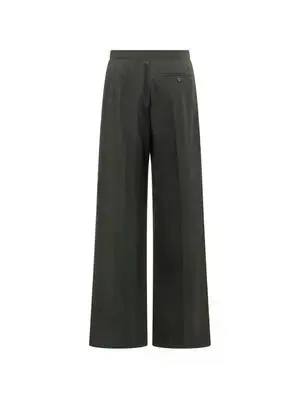 MSGM Logo-print Wide-leg Trousers