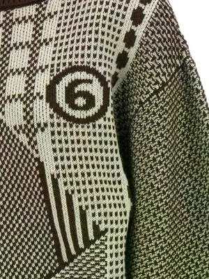 MAISON MARGIELA Geometric-pattern Mini Dress
