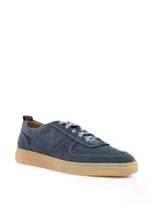 HENDERSON BARACCO Navy Calf Suede Lace-up Sneakers