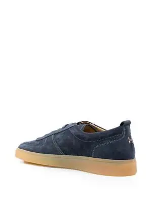 HENDERSON BARACCO Navy Calf Suede Lace-up Sneakers
