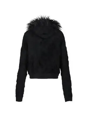 FILTH Distressed Faux-fur Jacket