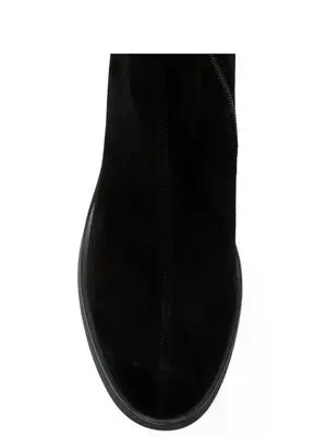 LINDA BAUMANN Wedge-heel Buckled Ankle Boots