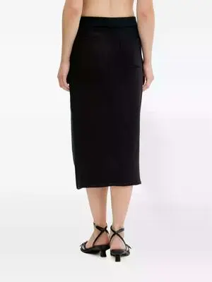 Desigual Twisted Panelled Midi Denim Skirt