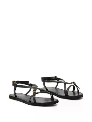 ALLSAINTS Tyla Eyelet-embellished Buckled Sandals - Black