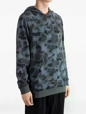 FREE FLY Camouflage Print Raglan Sleeve Hoodie