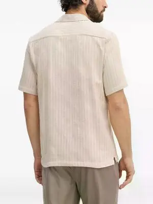 MOS MOSH Joe Basso Vertical-stripe Short-sleeve Shirt