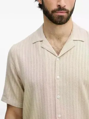MOS MOSH Joe Basso Vertical-stripe Short-sleeve Shirt