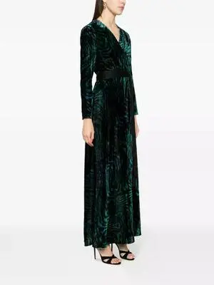 Diane Von Furstenberg Jareth Moire-tiger Print Wrap Dress