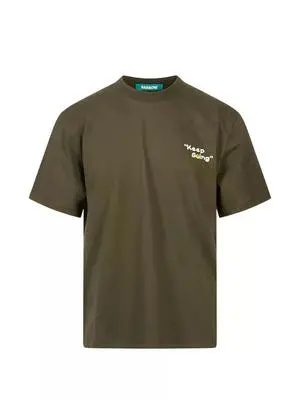BARROW Keep Going Bear-print T-shirt - Green