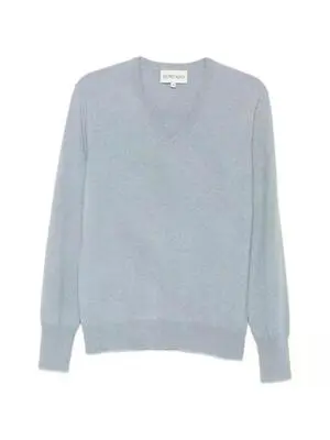 Eric Bompard V-neck Cashmere Knit - Blue