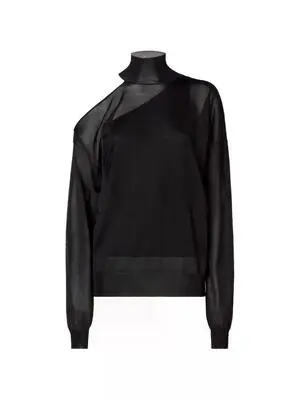 Fendi Silk Organza Sweater - Black