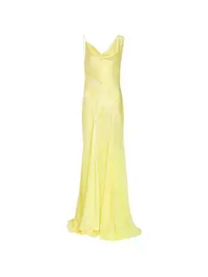 DEME Bijou Lace-panelled Cowl-neck Maxi Dress
