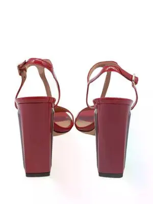 FERRAGAMO Mirrored Heel T-strap Sandals