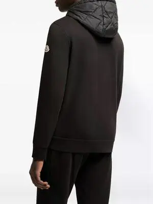 Moncler Quilted-panel Zip-up Hoodie