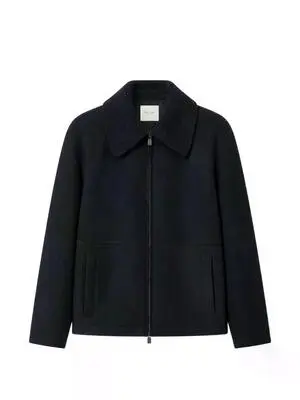 RETORI Detachable-collar Wool Jacket - Blue