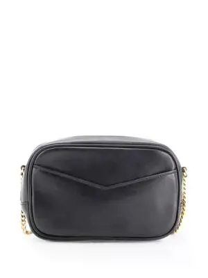 Saint Laurent Lou Camera Bag Printed Canvas And Leather Mini Crossbody Bag - Multicolour