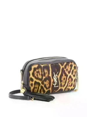 Saint Laurent Lou Camera Bag Printed Canvas And Leather Mini Crossbody Bag