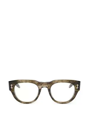 AKONI Ursa Square-frame Glasses - Green