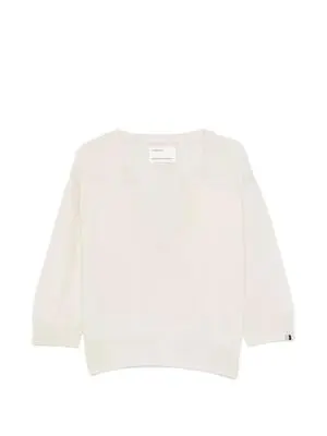 Extreme Cashmere Pearl V-neck Sweater - Neutrals