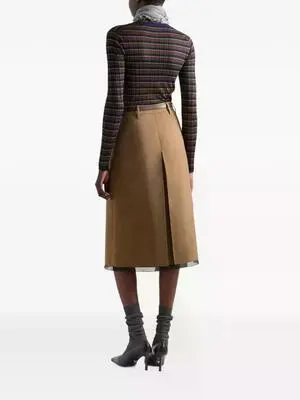 Prada Striped Cashmere And Silk Cardigan