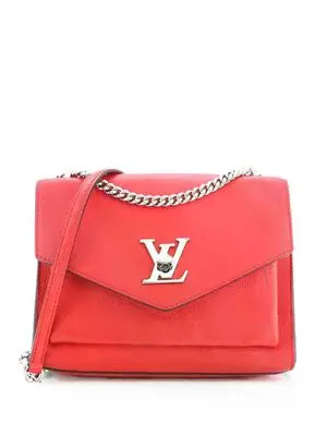 LOUIS VUITTON Mylockme Monochrome Handbag Leather Bb Shoulder Bag - Red