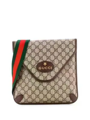 Gucci Neo Vintage Envelope Messenger Gg Coated Canvas Medium Crossbody Bag - Brown