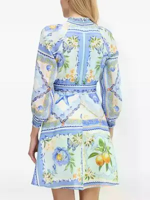 Hale Bob Lakelynn Floral-print Belted Mini Dress