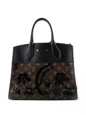 LOUIS VUITTON City Steamer Handbag Limited Edition Blossom Monogram Canvas And Leather Mm Tote Bag