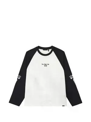 FIVE CM Raglan-sleeve Logo-print T-shirt - Neutrals