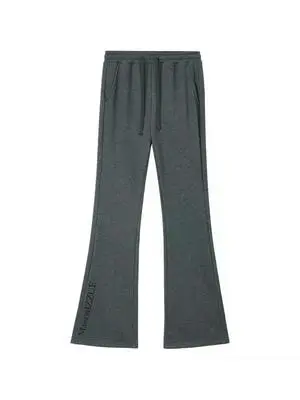 Izzue Drawstring Flared Track Pants - Grey