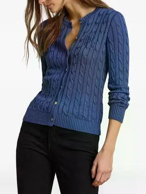Ralph Lauren Cable-knit Logo-embroidered Cardigan