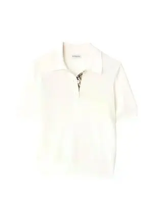 Burberry Check-trim Polo Top - Neutrals