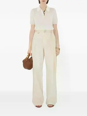 Burberry Check-trim Polo Top - Neutrals
