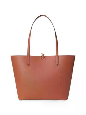 Ralph Lauren Logo-plaque Pebbled Tote Bag