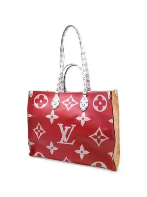 LOUIS VUITTON Monogram Giant Onthego Gm Tote Bag - Red