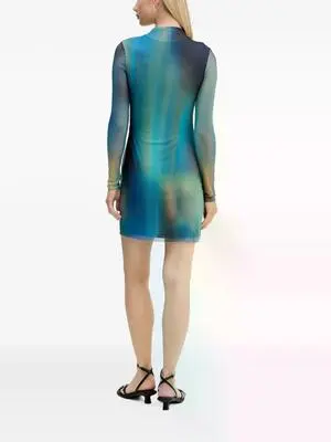 Desigual Ruched Mesh Mini Dress