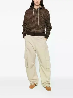 WALES BONNER Geometric-pattern Zip-up Hoodie