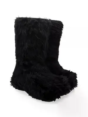 Balenciaga Crocs Faux-fur Boots