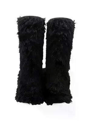 Balenciaga Faux Fur Crocs Boots