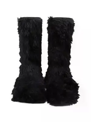 Balenciaga Faux Fur Crocs Boots