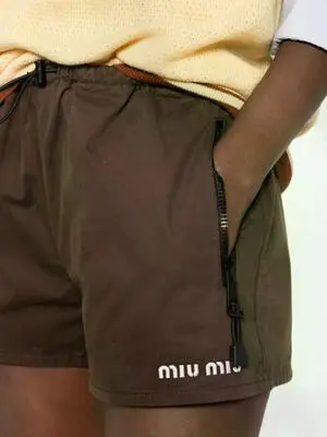 Miu Miu Logo-print Shorts