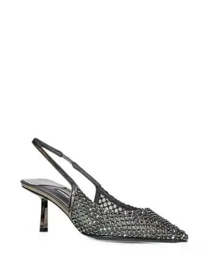LE SILLA Crystal-embellished Mesh Pumps