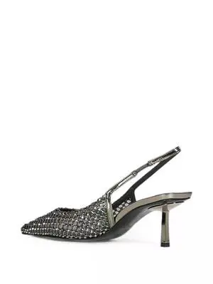 LE SILLA Crystal-embellished Mesh Pumps