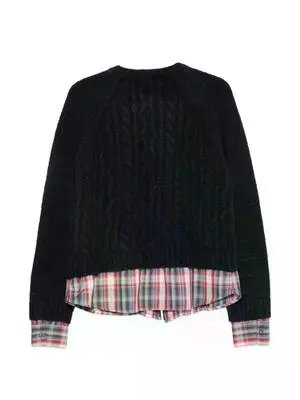 SEMICOUTURE Cable-knit Layered Cardigan