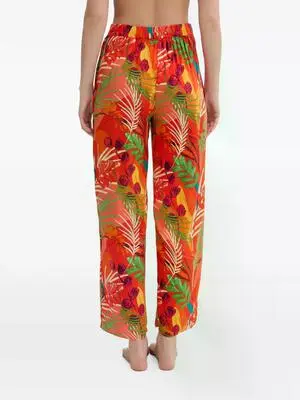 Desigual Tropical-print Wide-leg Trousers