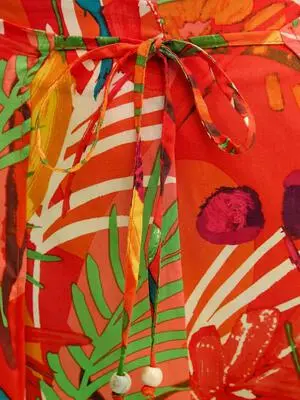 Desigual Tropical-print Wide-leg Trousers