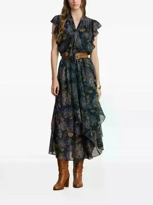 Ralph Lauren Floral-print Asymmetric Dress
