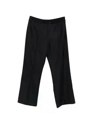 SPINA Pinstripe Wide-leg Trousers - Black